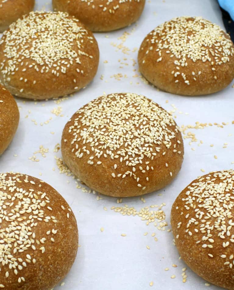 Whole Wheat Burger Buns - Holy Cow Vegan