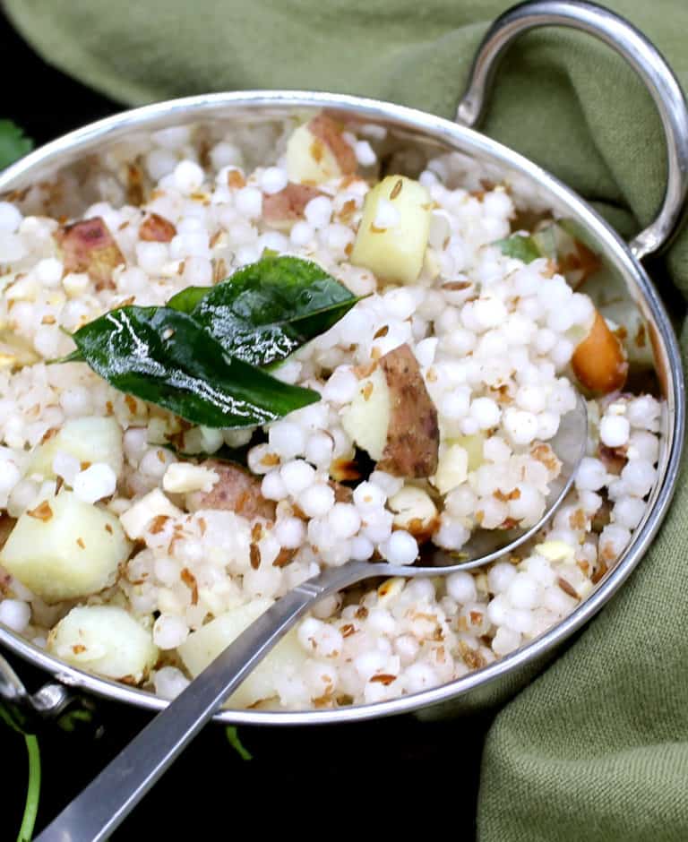 Sabudana Khichdi (Indian tapioca pilaf) - Holy Cow Vegan