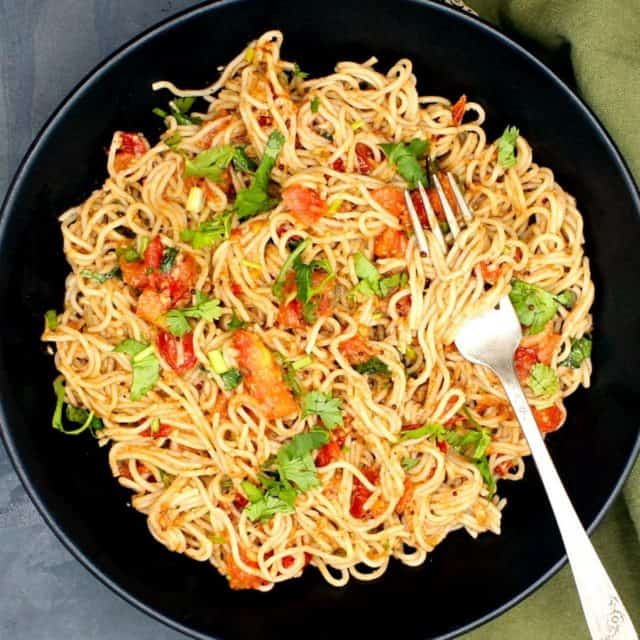 Instant Chili Garlic Ramen Noodles - Holy Cow Vegan