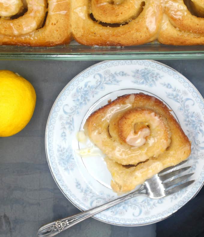 Vegan Lemon Rolls with Sticky Lemon Glaze - Holy Cow Vegan