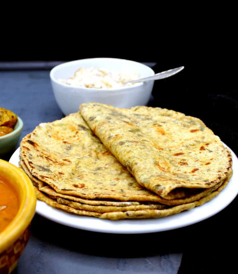 Healthy Palak (Spinach) Paratha - Holy Cow Vegan
