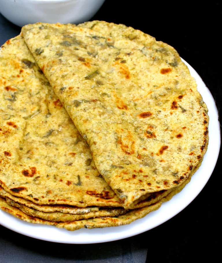 Healthy Palak (Spinach) Paratha - Holy Cow Vegan