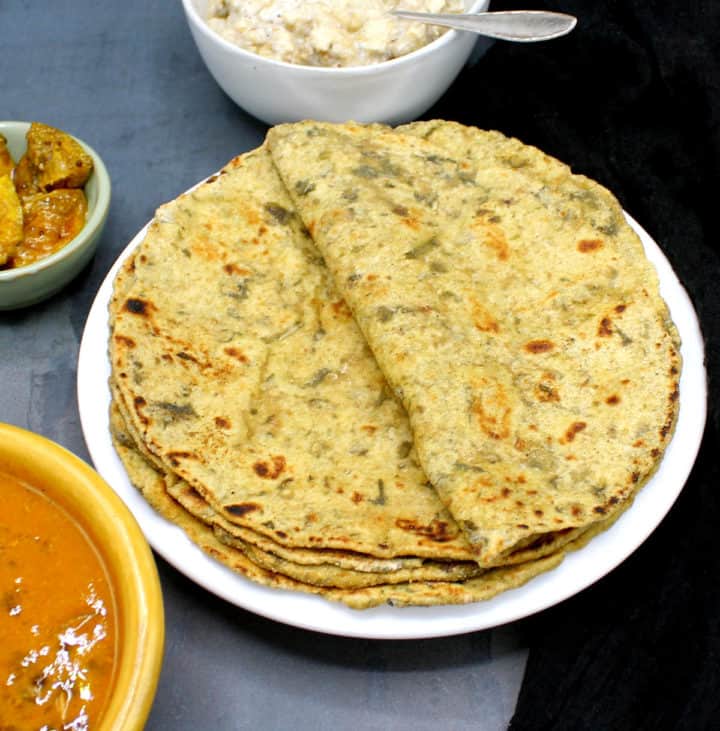 Healthy Palak (Spinach) Paratha - Holy Cow Vegan