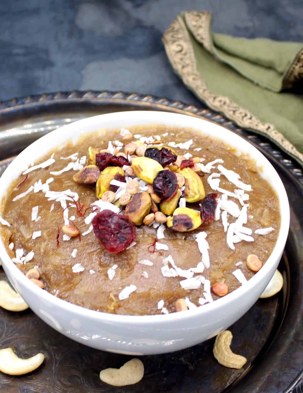 Vegan Cashew Halwa (Naturally Sweetened) - Holy Cow Vegan