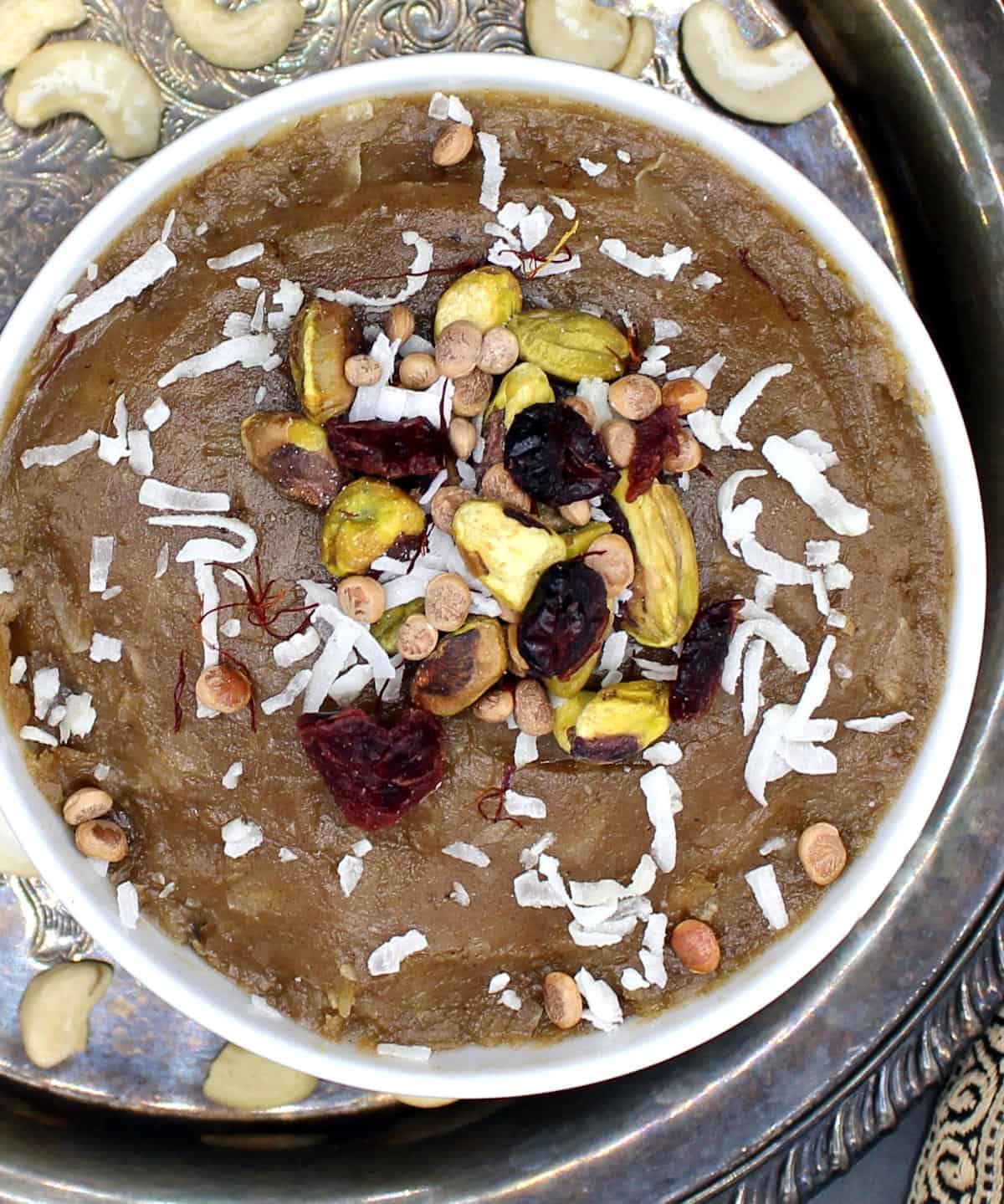 Vegan Cashew Halwa (Naturally Sweetened) - Holy Cow Vegan
