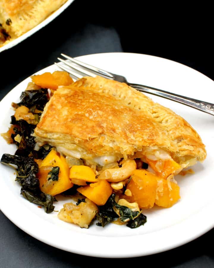 Savory Vegan Butternut Squash and Kale Pie - Holy Cow Vegan