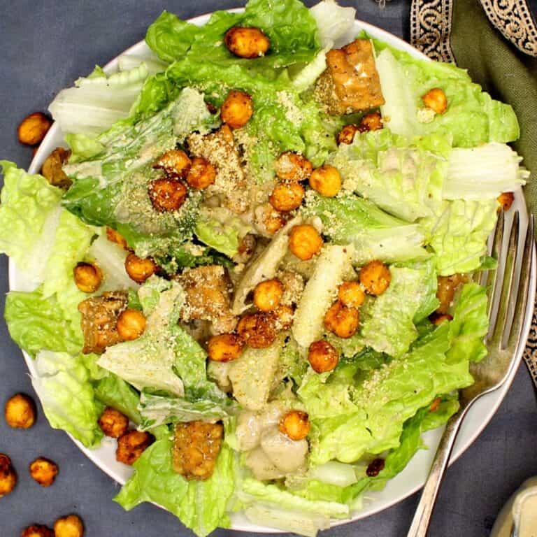 Vegan Caesar Salad - Holy Cow Vegan