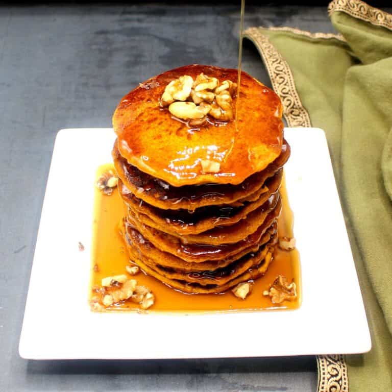Vegan Pumpkin Pancakes - Holy Cow Vegan