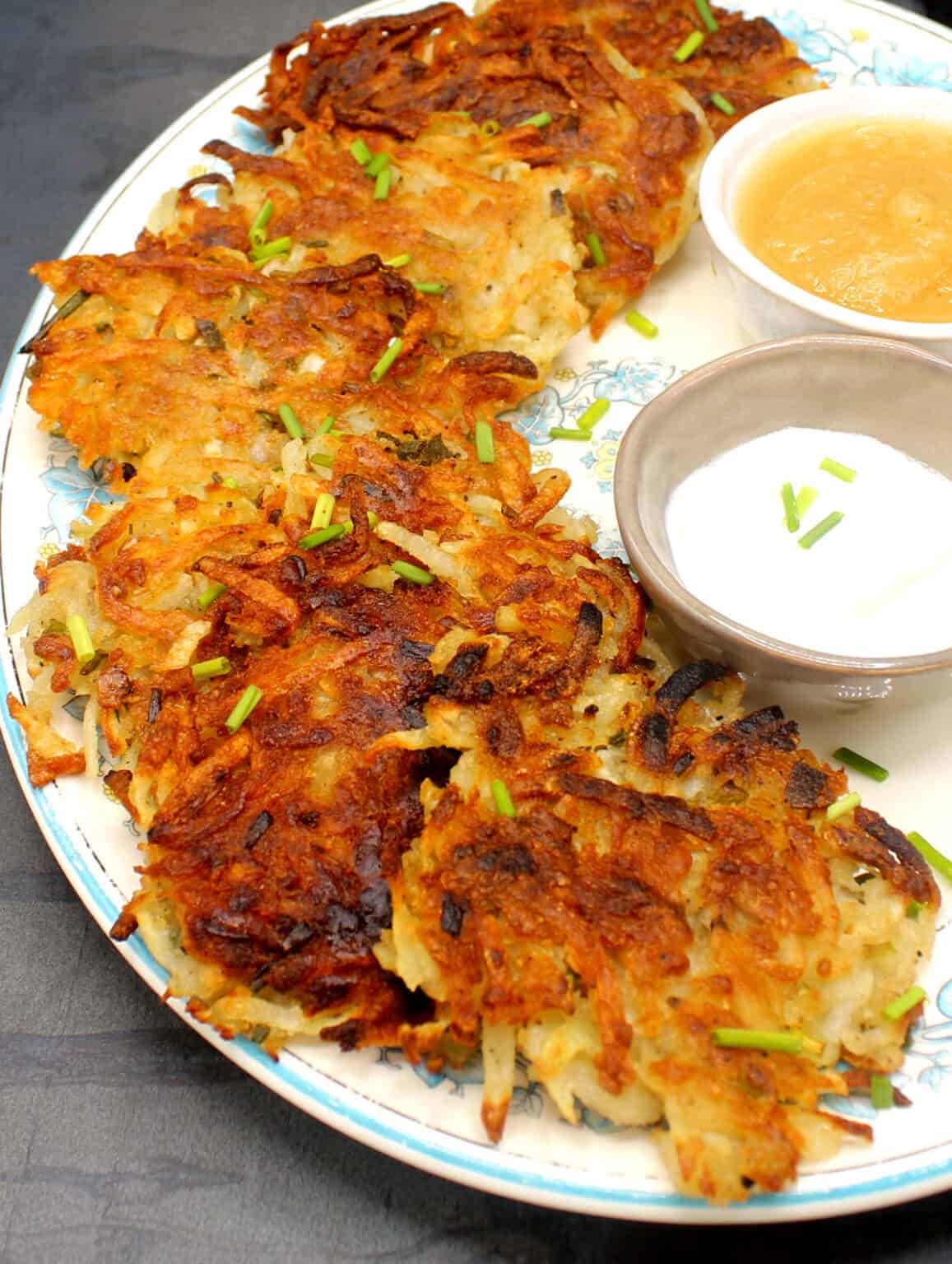 Classic Vegan Latkes (Potato Pancakes) - Holy Cow Vegan