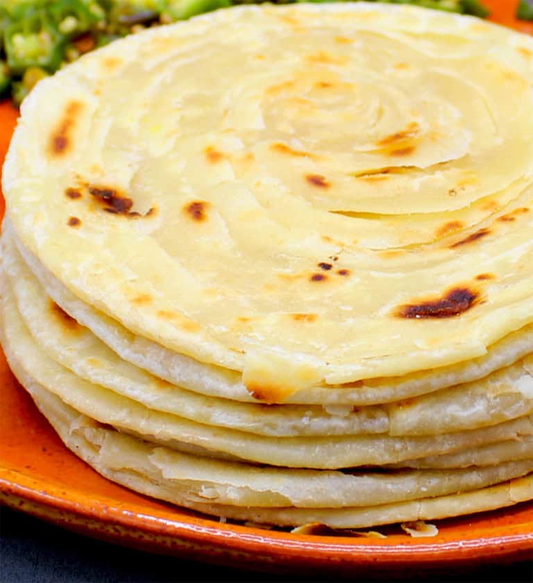 Paratha (Flaky Indian Flatbread) - Holy Cow Vegan