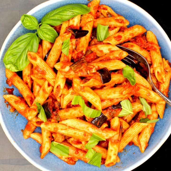 Vegan Pasta Alla Norma (Sicilian Eggplant Pasta) - Holy Cow Vegan