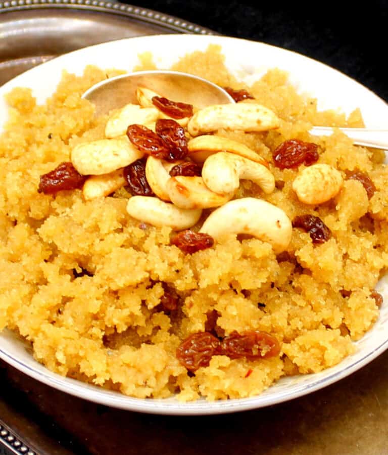 Vegan Sooji Halwa (Rava Kesari or Sheera) - Holy Cow Vegan