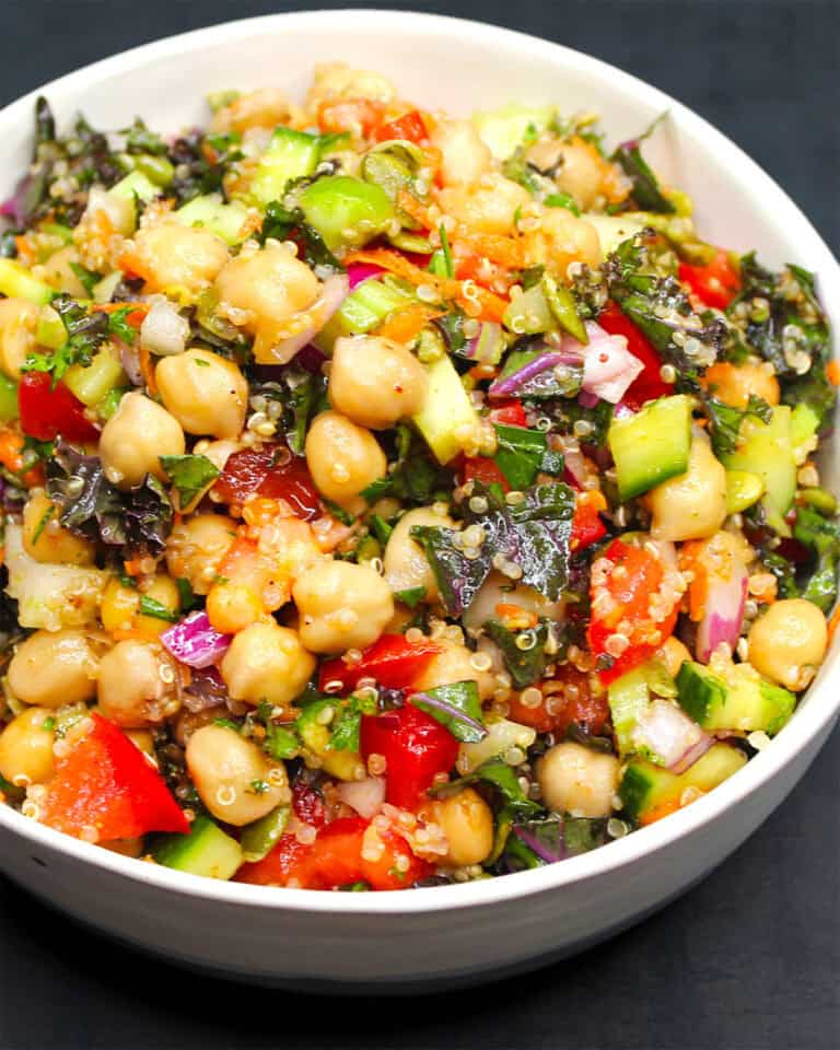 Quinoa Chickpea Salad - Holy Cow Vegan